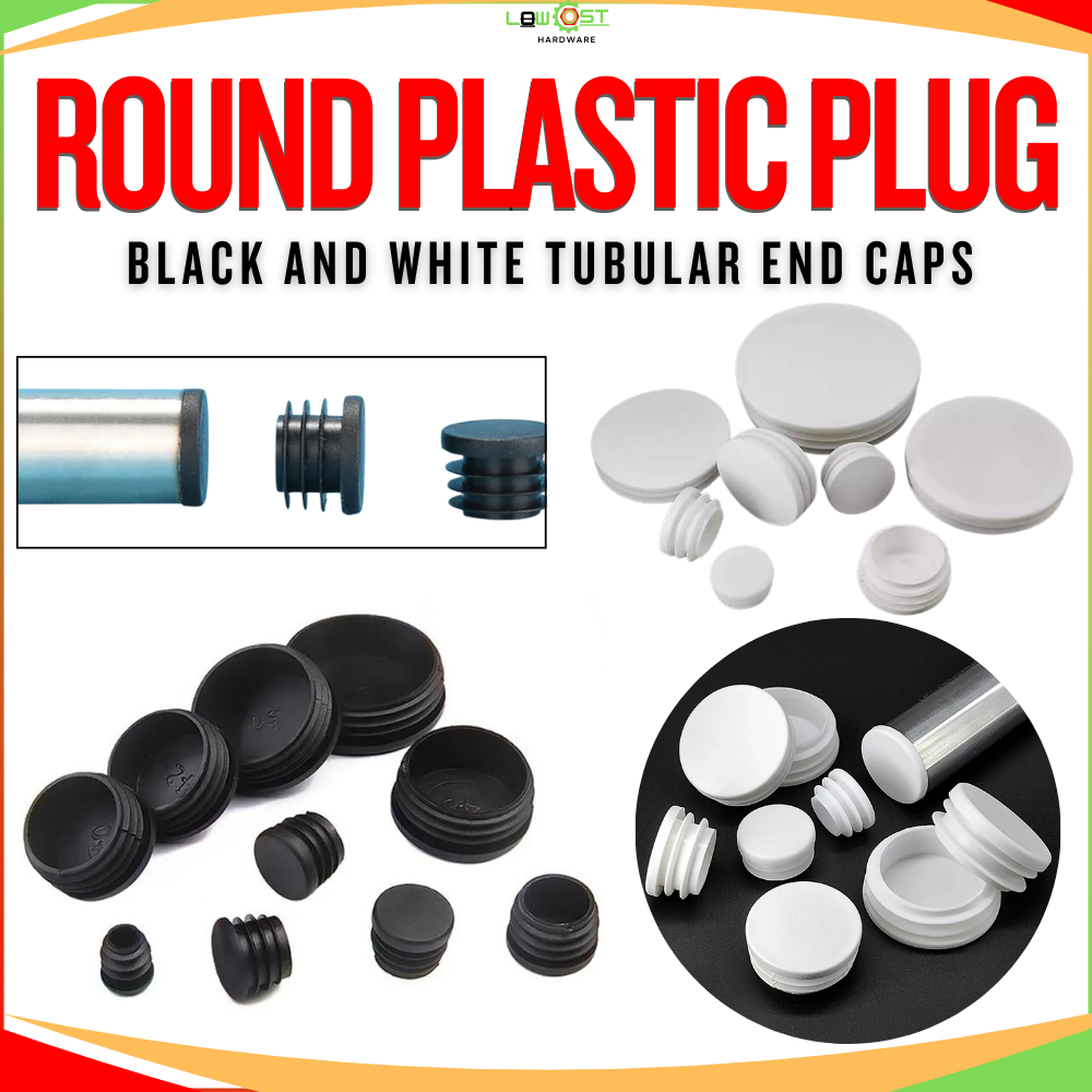 Tubular Round End Cap Plastic Cap Black and White for furniture ...