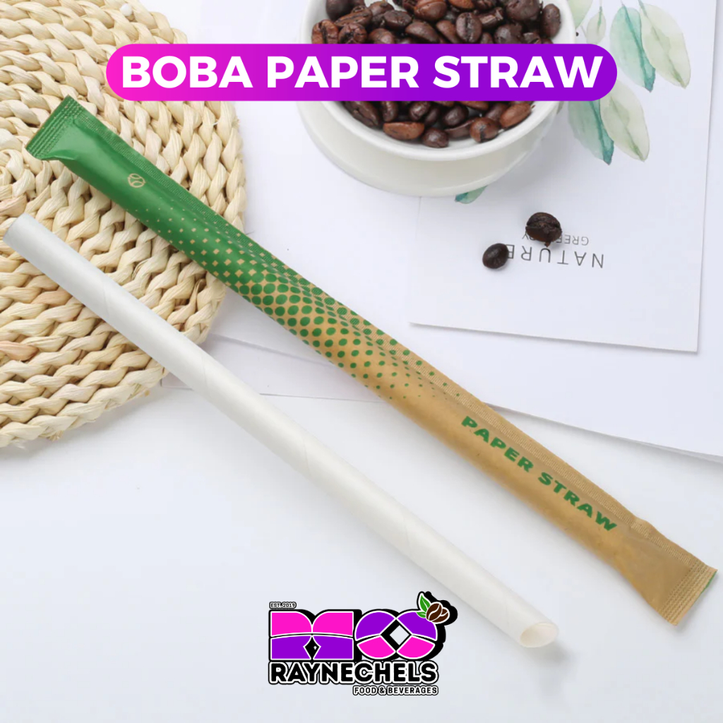 PAPER BOBA STRAW | 23CM | 100pcs ECO FRIENDLY STRAW | Shopee Philippines