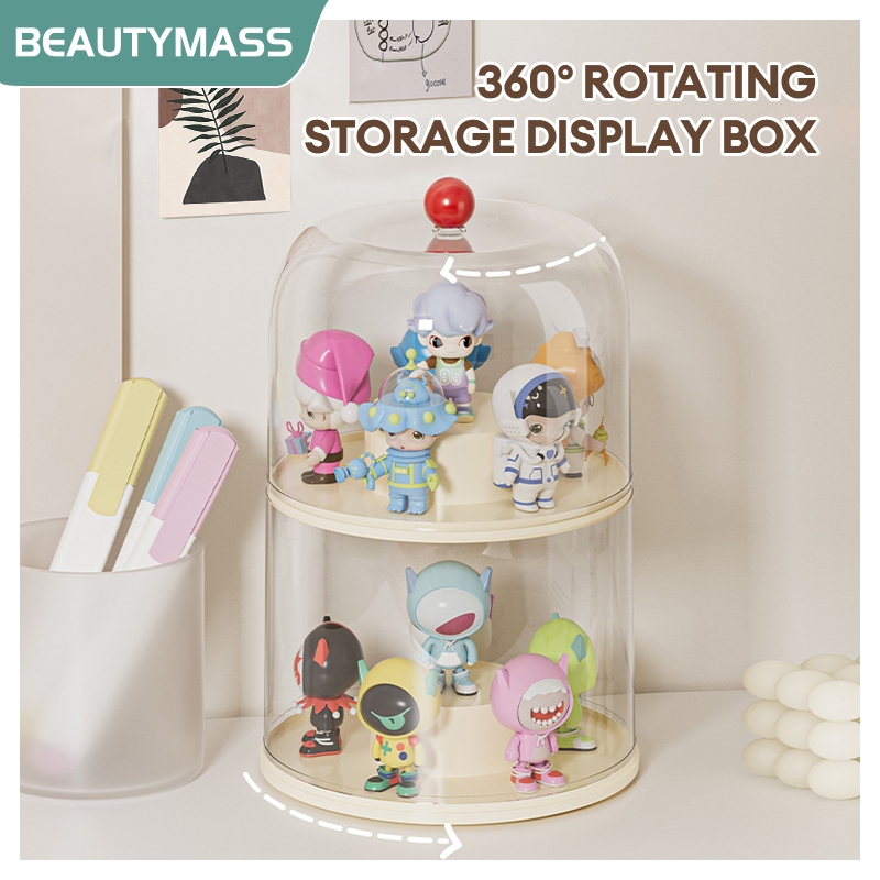 BTY Rotating PopMart Display Box Transparent Acrylic Display Case ...