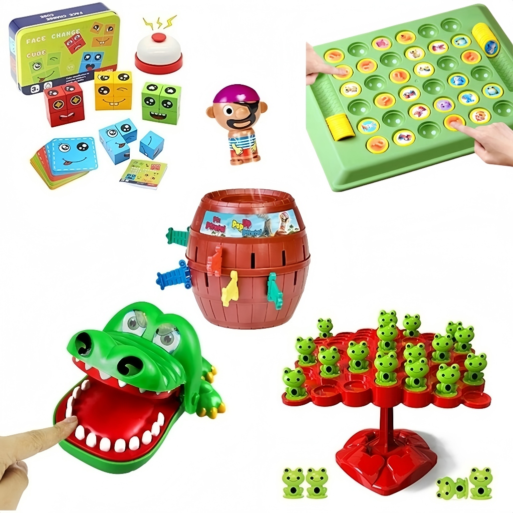 Timi Pirate barrel table games frog balance tree family games party ...