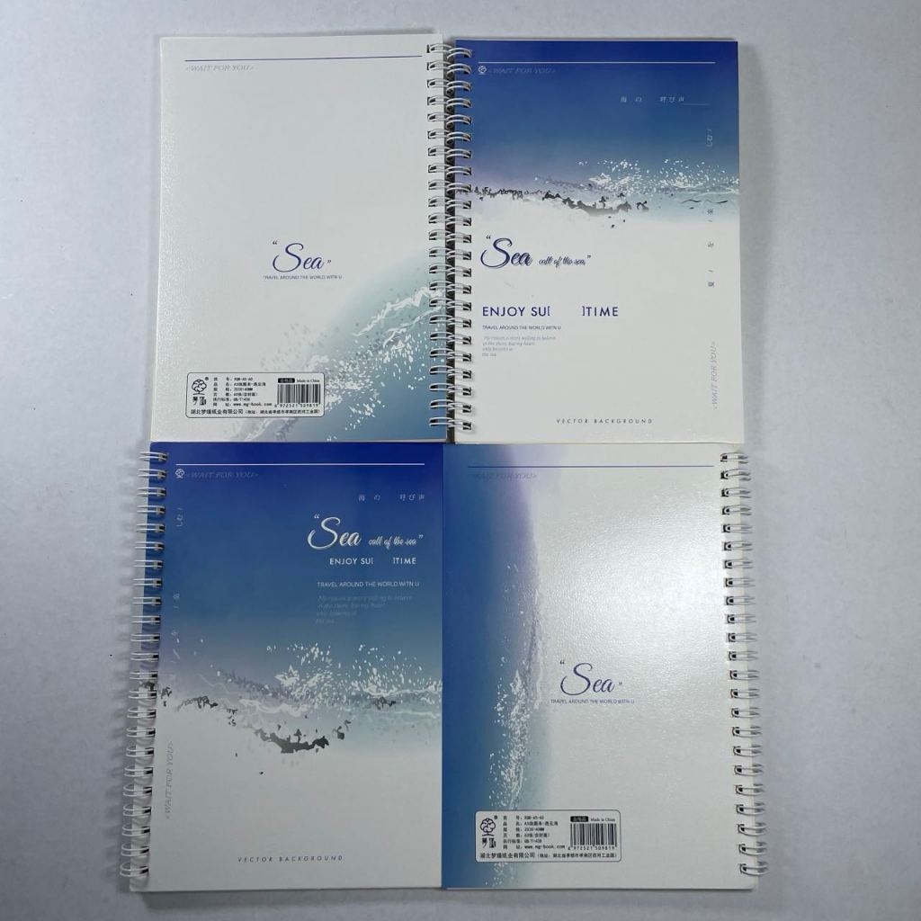 A5 Spring Notebook-Sea Blue Line Writing Notebooks for School Students ...
