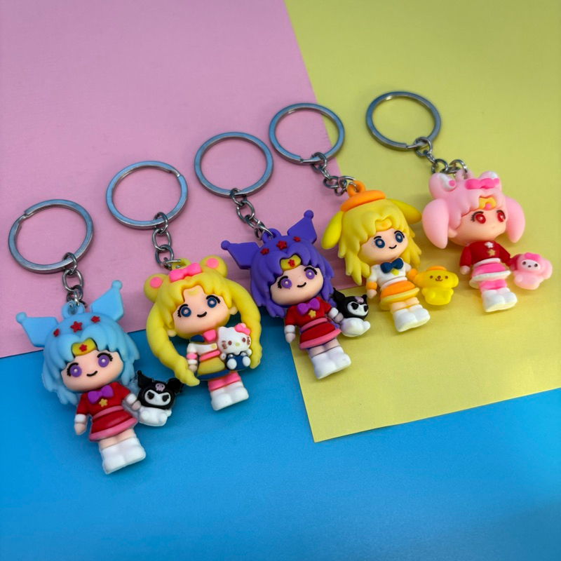 HDR | Sailormoon x Sanrio Chibi Keychain Cute Hello Kitty Kuromi ...