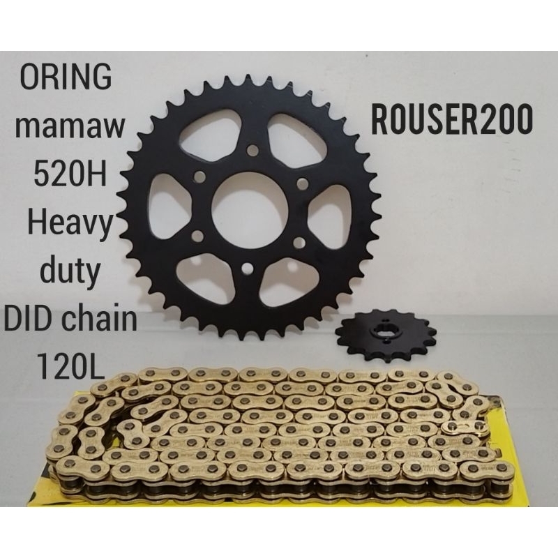 ROUSER 200 ORING TYPE 520H MAMAW JAPAN MADE HYBREED RUSTPROOF HEAVY ...