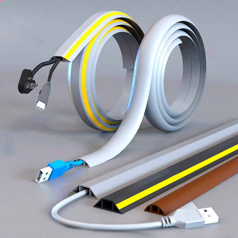 5M Floor Cord Cover Cable Concealer Manage Cable Cover Hider Covers ...