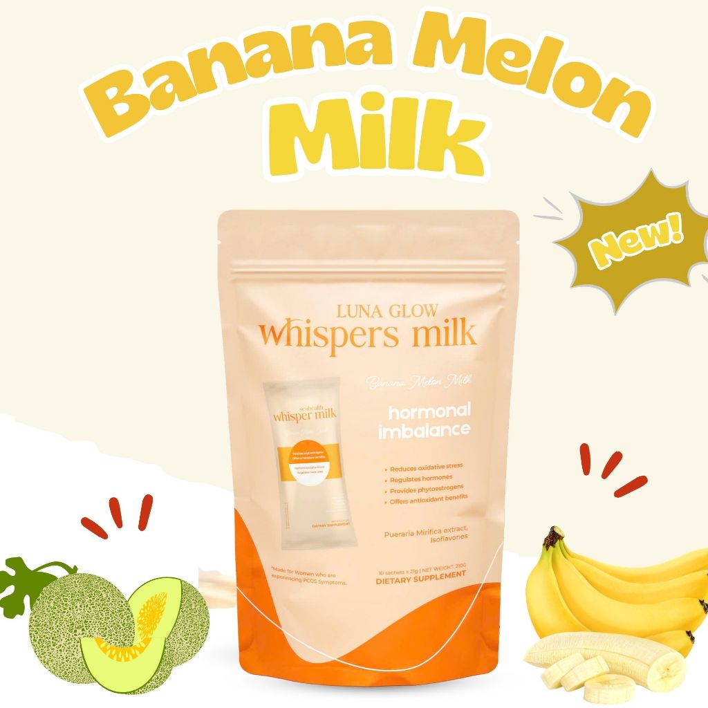 Whispers Hormonal Imbalance Banana Melon Milk LUNA GLOW | Shopee Philippines