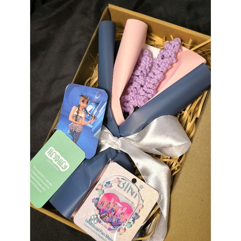 Bini Inspired Crochet Bouquet with Beaded Bracelet & Photocard ...