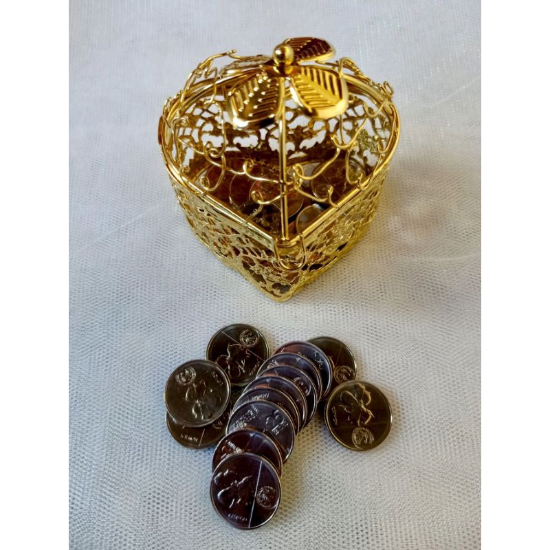 Wedding ring arrhae/arras with coins | Shopee Philippines