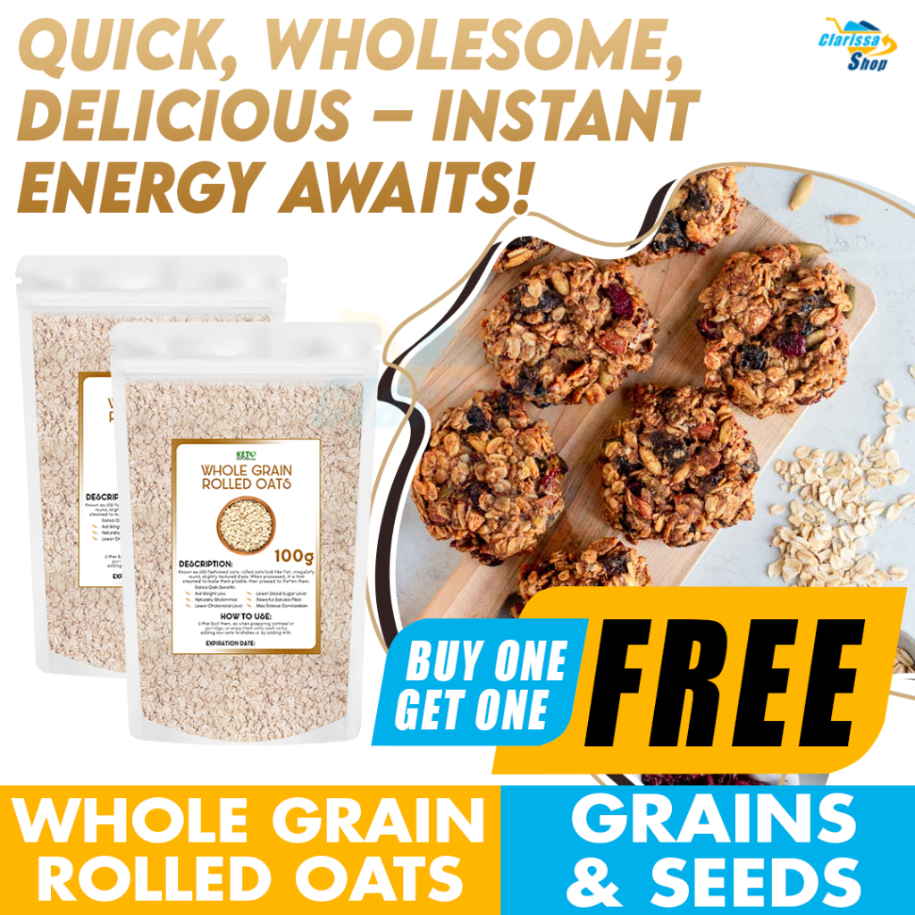 BUY 1 TAKE 1 Whole Grain Rolled Oats 100g | Shopee Philippines