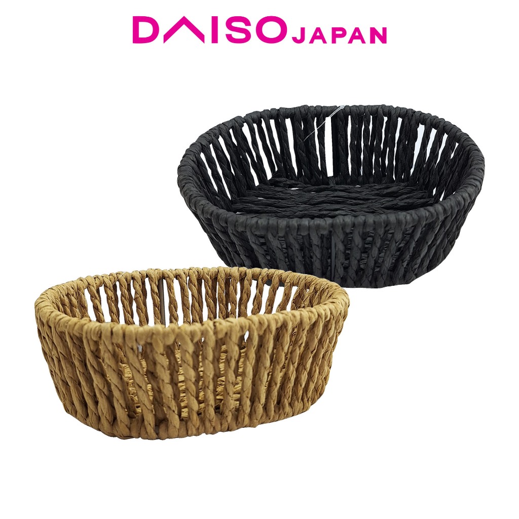 Daiso Handwoven FSC Paper Oval Storage | Shopee Philippines