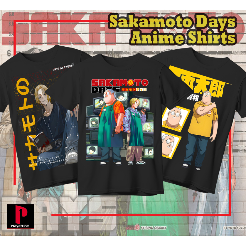 Sakamoto Days Anime Shirts | Asian Size | Unisex | Netflix | Shopee ...
