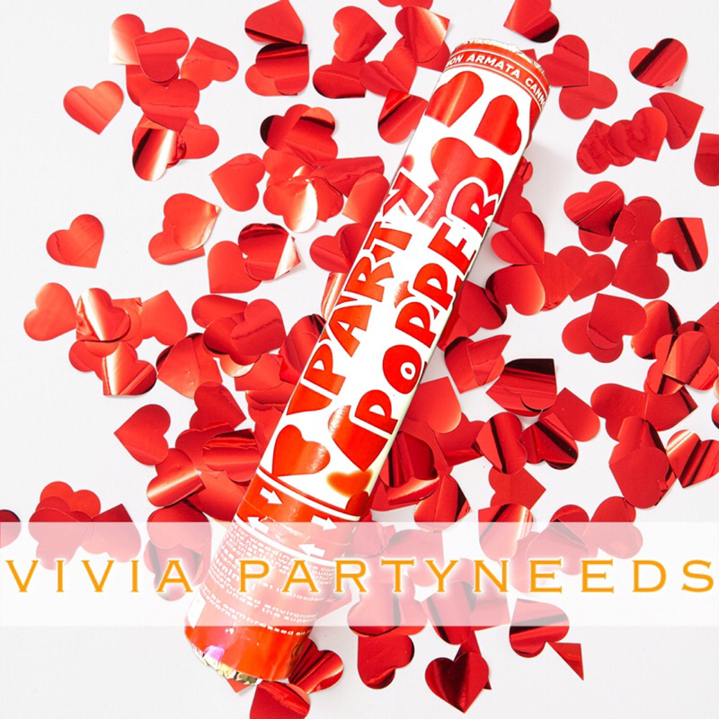 30cm Heart Confetti Party Canons Valentine’s Day Wedding Anniversary ...