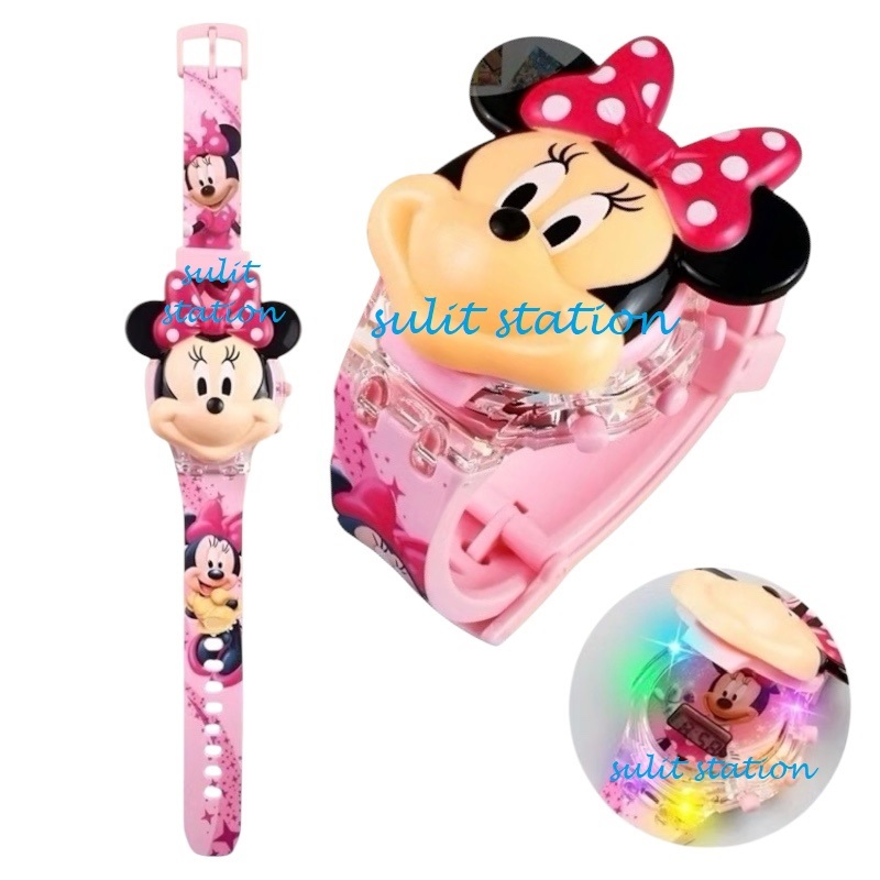3in1 MINNIE MOUSE 3d HEAD COVER LED LIGHTED MUSICAL CHARACTER KIDS ...
