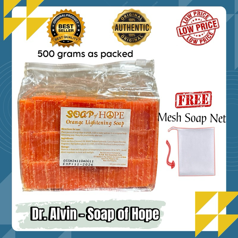 DR. ALVIN SOAP OF HOPE- Orange Lightening Soap (500 grams) | Shopee ...