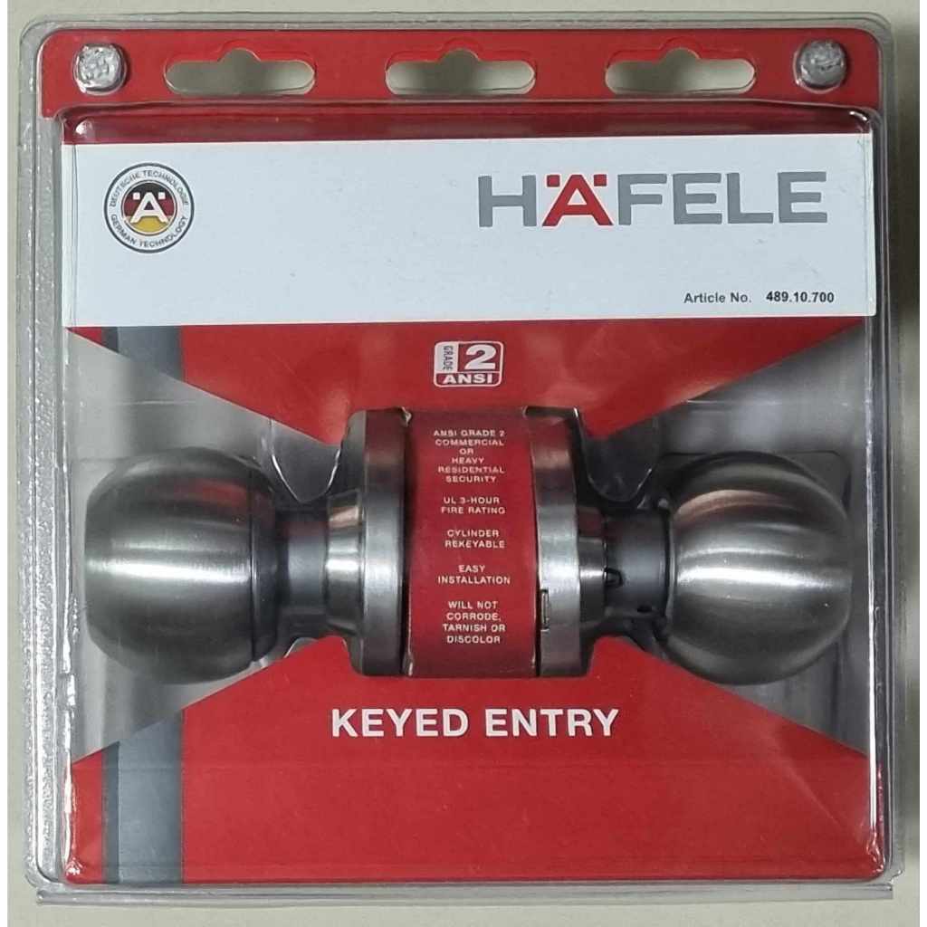 Hafele door knob heavy duty with key Stainless steel | Shopee Philippines