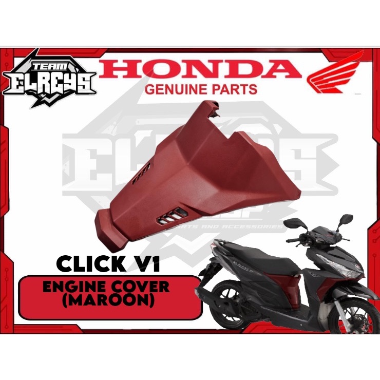STOCK ENGINE COVER ( MAROON ) FOR CLICK V1 125 | Shopee Philippines