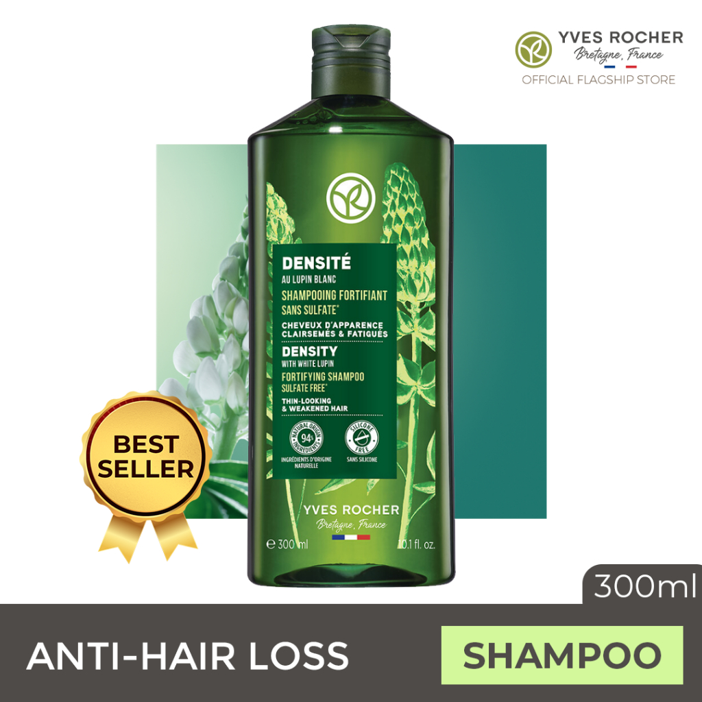 Yves Rocher Anti Hair Loss Fortifying Shampoo with White Lupin - 300ml ...