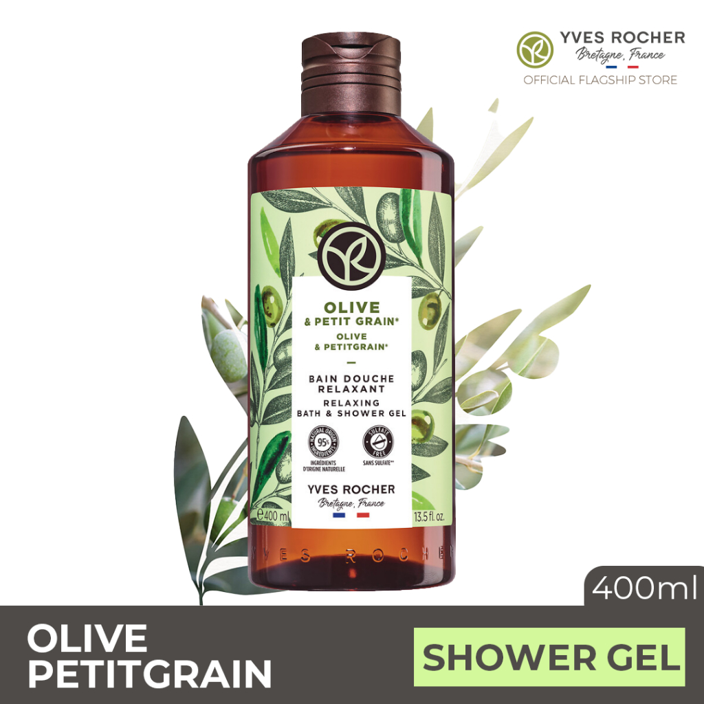 Yves Rocher Olive Petitgrain Relaxing Shower Gel - 400ml Natural ...