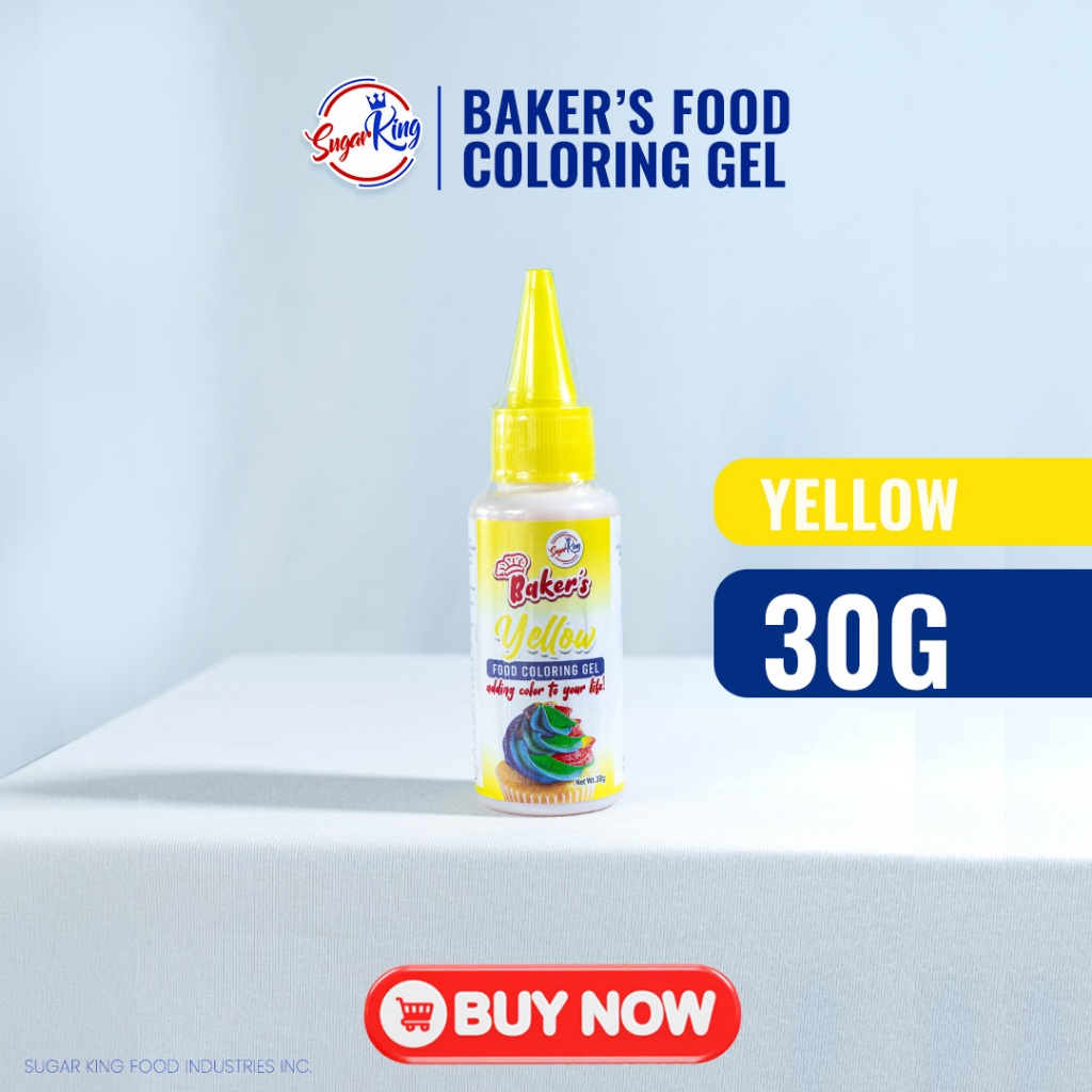 Sugar King Baker's YELLOW Food Coloring Gel 30g | Shopee Philippines