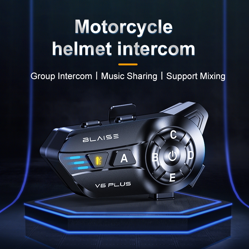 Blaise V6 Plus Motor Helmet Intercom Bluetooth 5.0 Motorcycle Wireless ...
