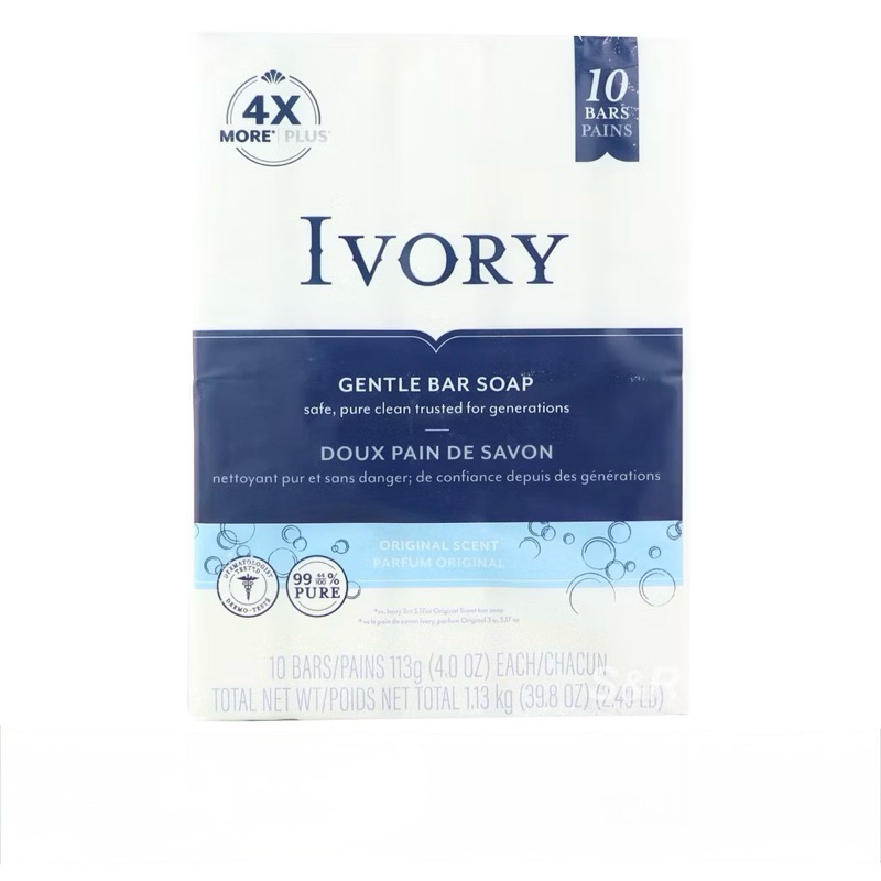 Ivory Original Gentle Bar Soap 10 Bars (113g x 10pcs) | Shopee Philippines