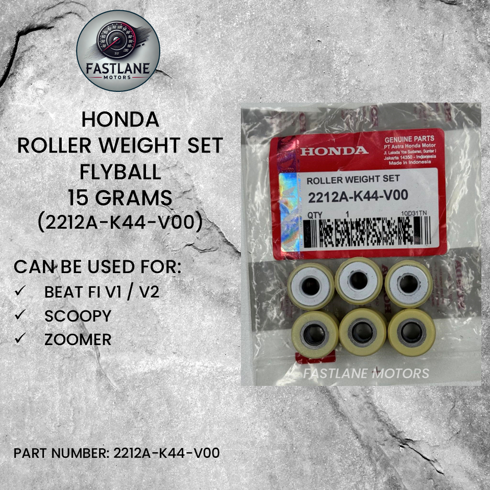 HONDA FLYBALL / ROLLER WEIGHT SET (15 GRAMS) 2212A-K35-V00 FOR BEAT FI ...