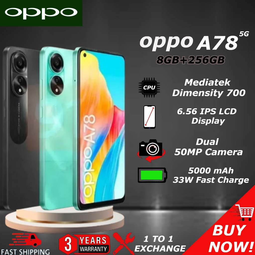 A78 5G Smartphone | 8 RAM 256GB ROM | 67W SUPERVOOC | 5000mAh Mobile ...