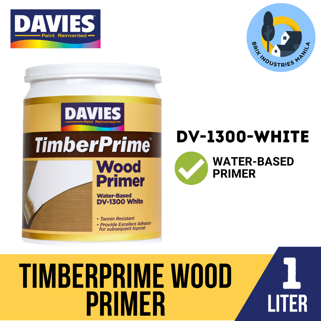 Davies TimberPrime Waterbased Wood Primer 1 Liter DV-1300 Aqua Gloss-it ...