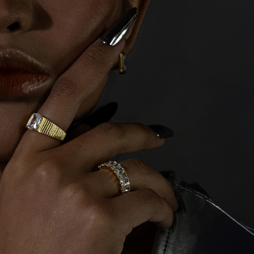 Burvon Clash Collection Rings (Matching Elegant Jewelry) | Shopee ...