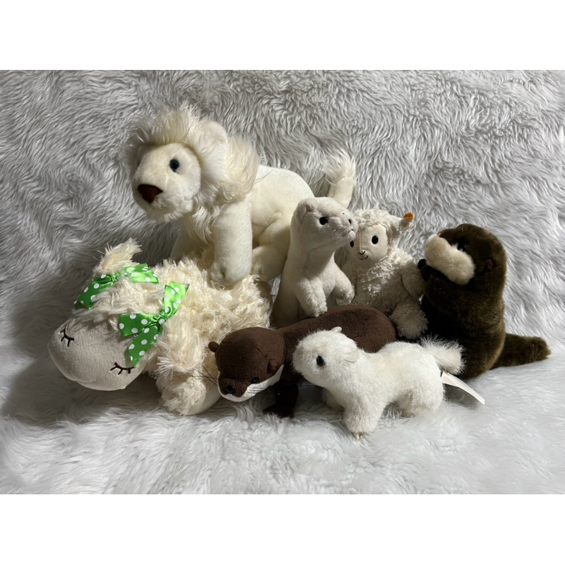 Land Animals Japan Authentic Preloved Plush Lion Tiger Otter Sheep Pig ...