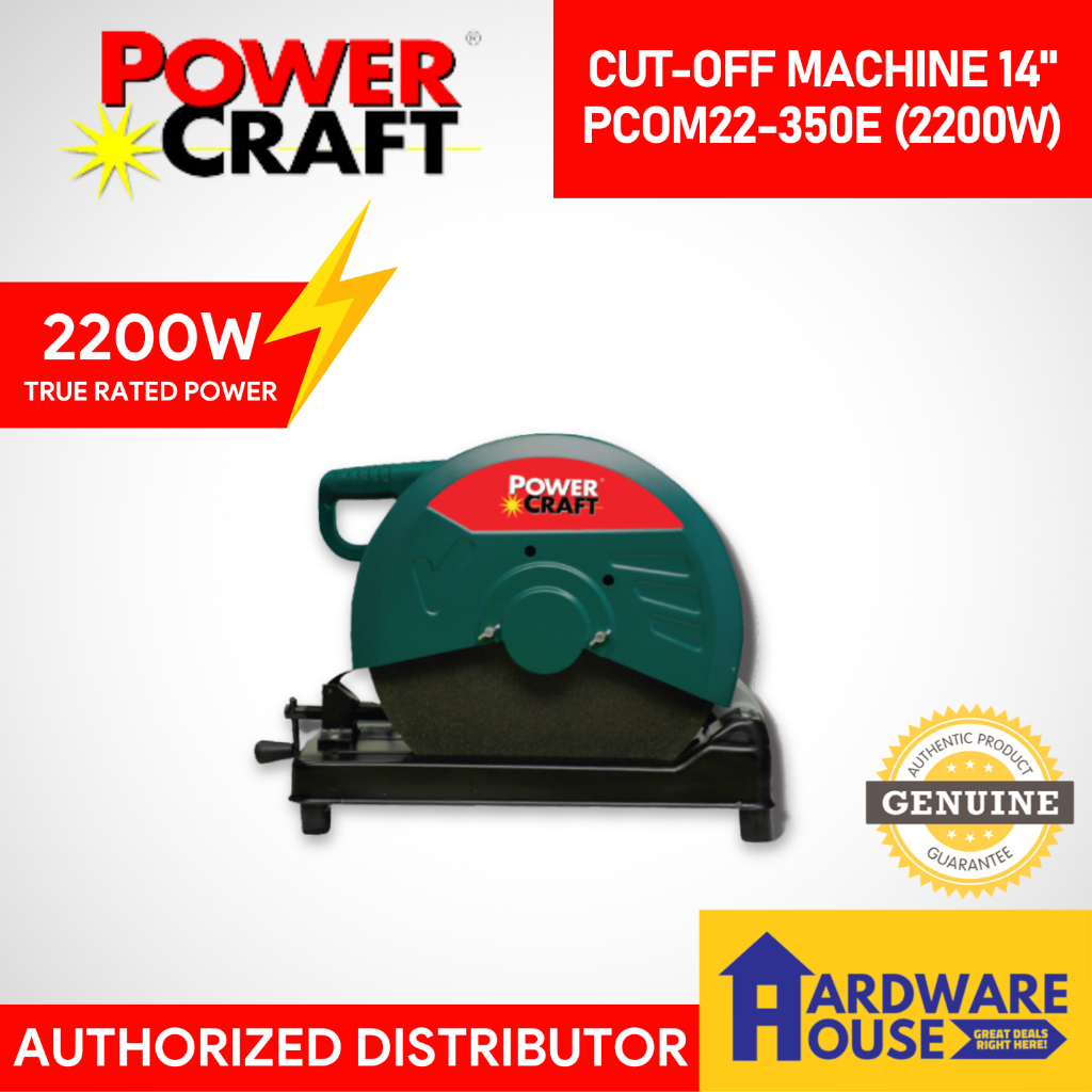 ORIGINAL POWERCRAFT Cut off Machine Saw 14" PCOM22-350E 2200W Cutoff ...