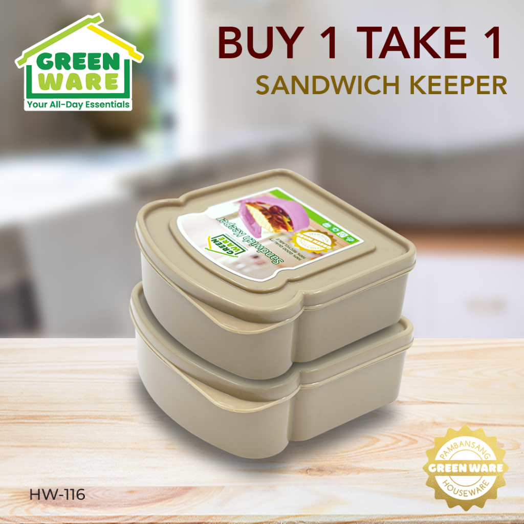 GREENWARE Buy 1 Take 1 Sandwich Keeper - HW-116 | Shopee Philippines