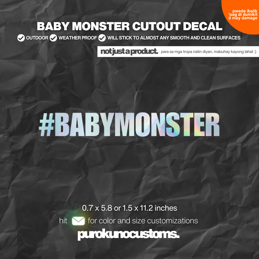 BABY MONSTER CUTOUT DECAL STICKER | Shopee Philippines
