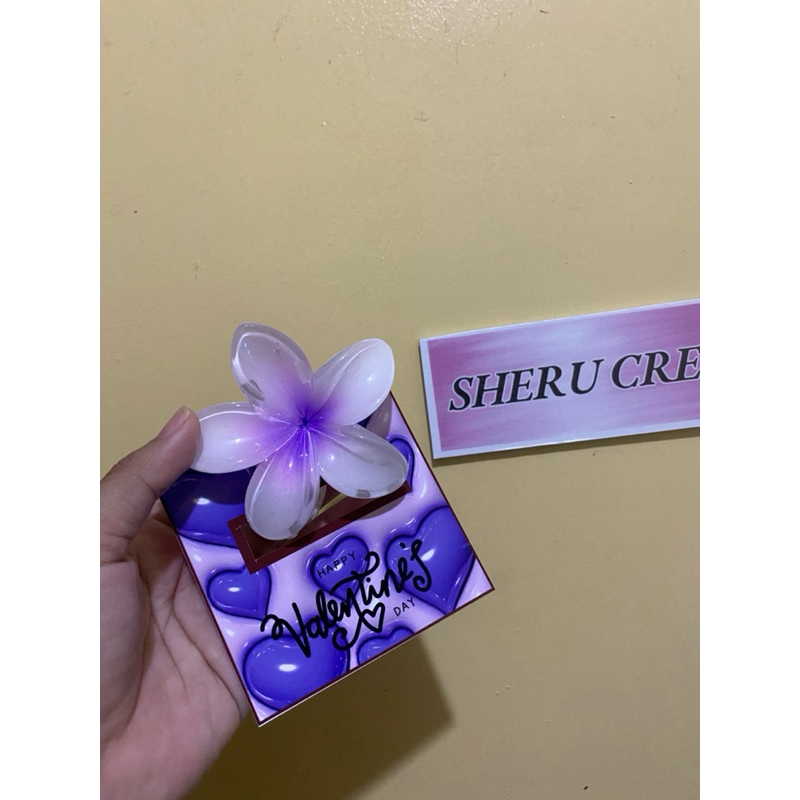 Hawaiian Plumeria Flower Customize | Colorful Flower Acrylic Hair Clamp ...