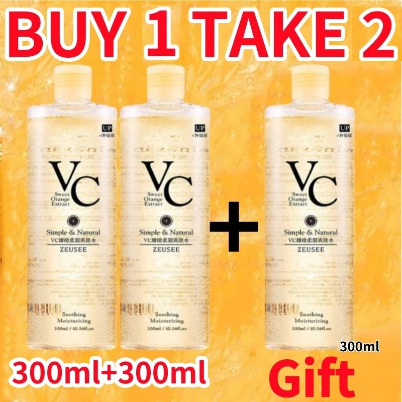 【BUY 1 TAKE 2】3PCS Vitamin C Toner Intensive Whitening Toner Essence Remove Acne Pimple Marks ...