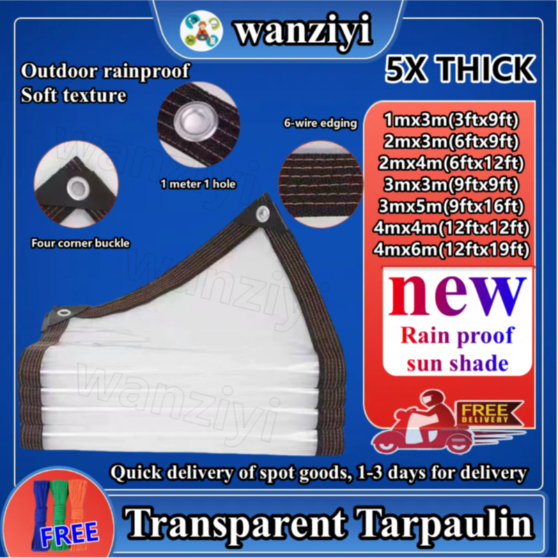 5X Thickening 4mx6m Trapal Tolda waterproof tarpaulin garden rain shade ...