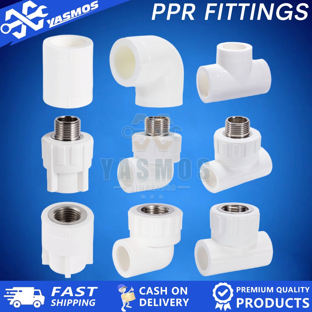 （Per Piece）PPR Fittings 1/2" 3/4" 1" Male Female Elbow, Male Female Tee ...