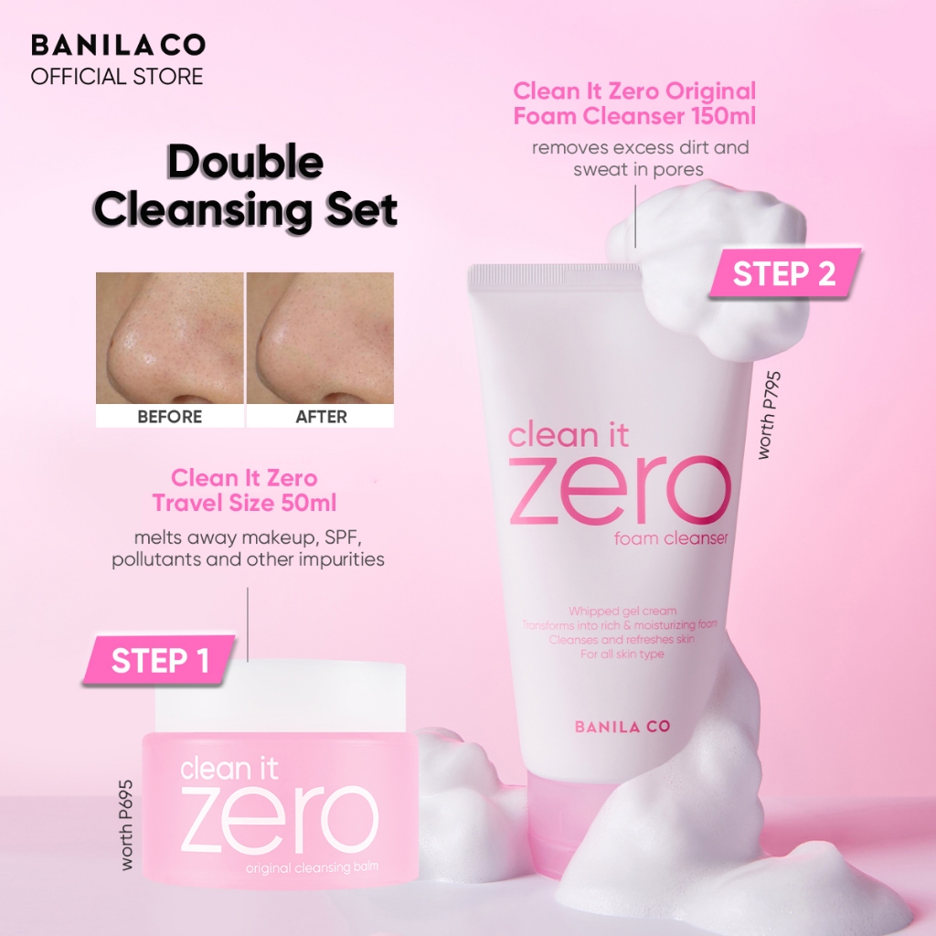 Banila Co Clean It Zero Double Cleansing Set (50ml + 150ml) | Shopee ...