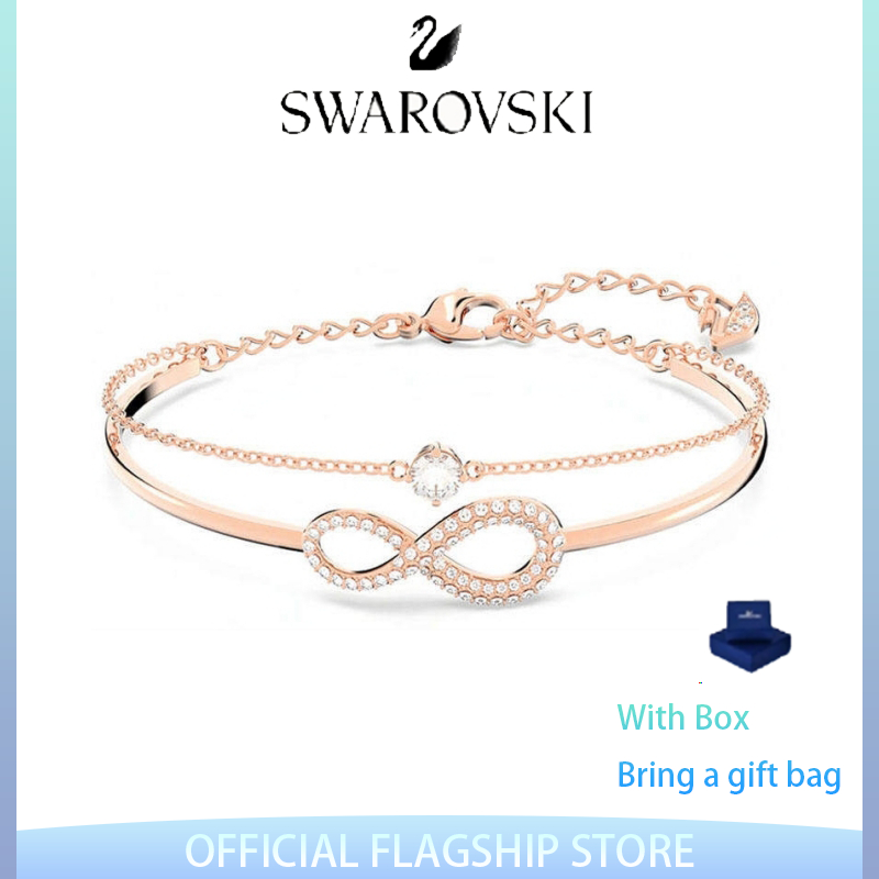 Swarovski 100% Genuine Rose Gold Finish Transparent Crystal Infinity ...