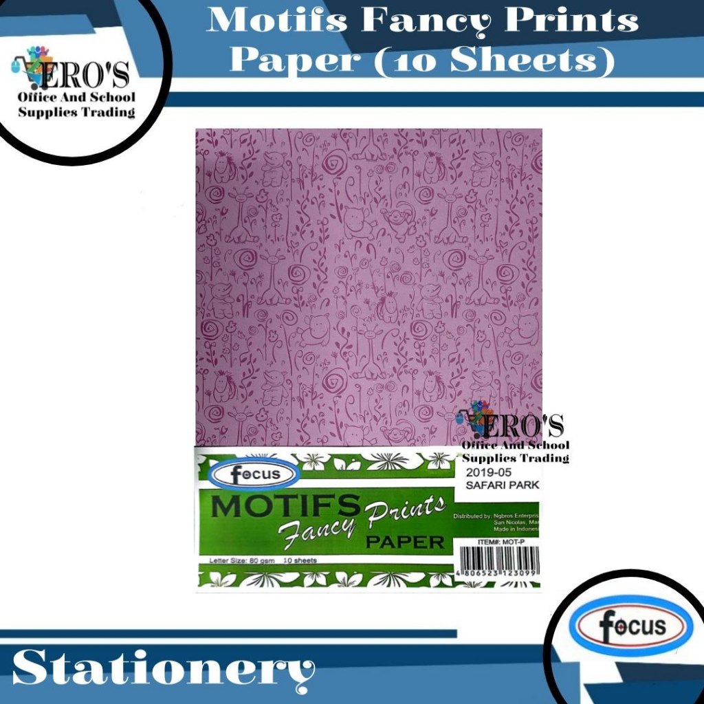 Focus Motifs Fancy Prints Paper 10 sheet I SOLD PER PACK | Shopee ...