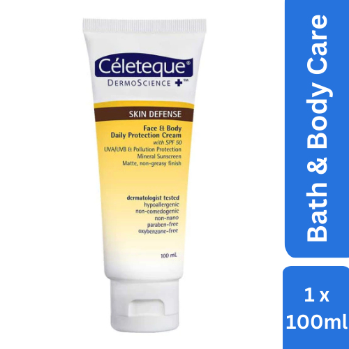 Celeteque Skin Defense Face & Body Daily Protection Cream | Shopee ...