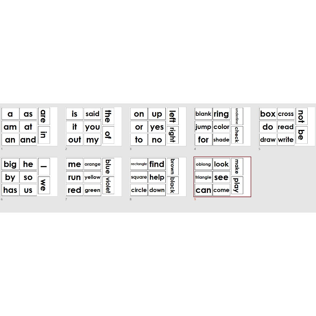 Customized Dolch words 142 cards | 70x100 | Laminated | Shopee Philippines