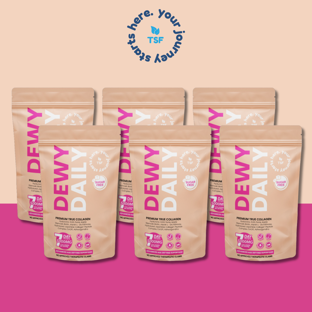 TSF Dewy Daily Collagen Drink - 6 Pouches | Strawberry Milk Collagen ...