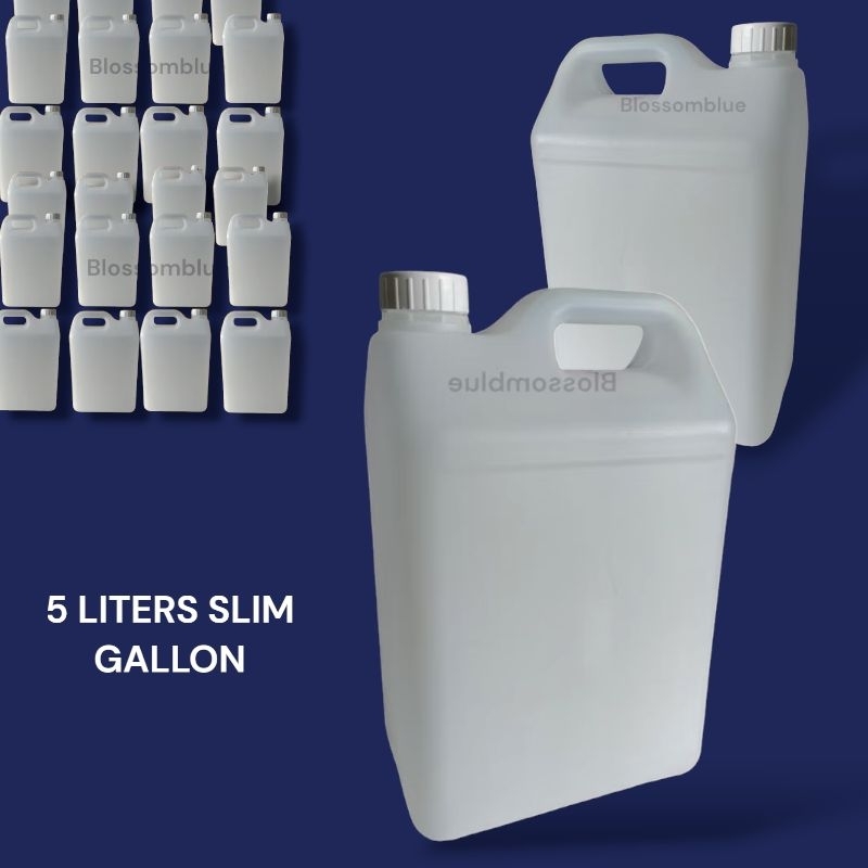 "10pcs" HDPE 5liters used slim galon/ clear white gallon | Shopee ...