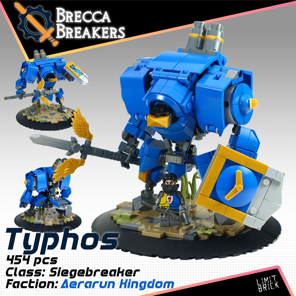 Brecca Breakers Typhos Building Blocks MOC Brick Robot Mech | Shopee ...