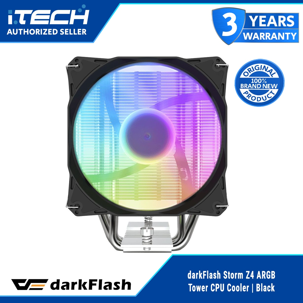 darkFlash Storm Z4 ARGB Tower CPU Cooler | Black | Shopee Philippines