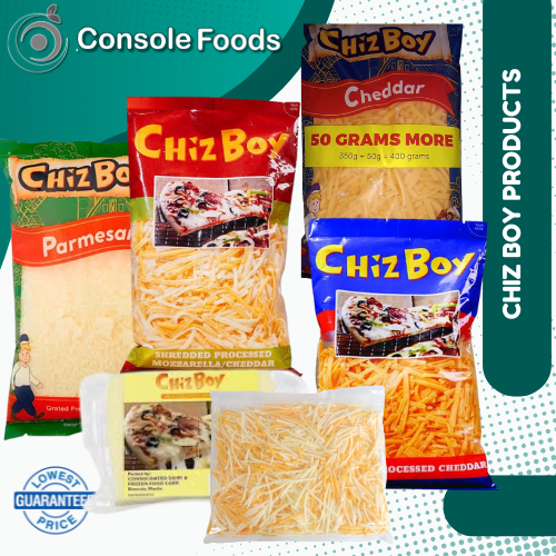 CHIZBOY PARMESAN/ MOZZARELLA CHEESE/CHEDDAR 350grams | Shopee Philippines