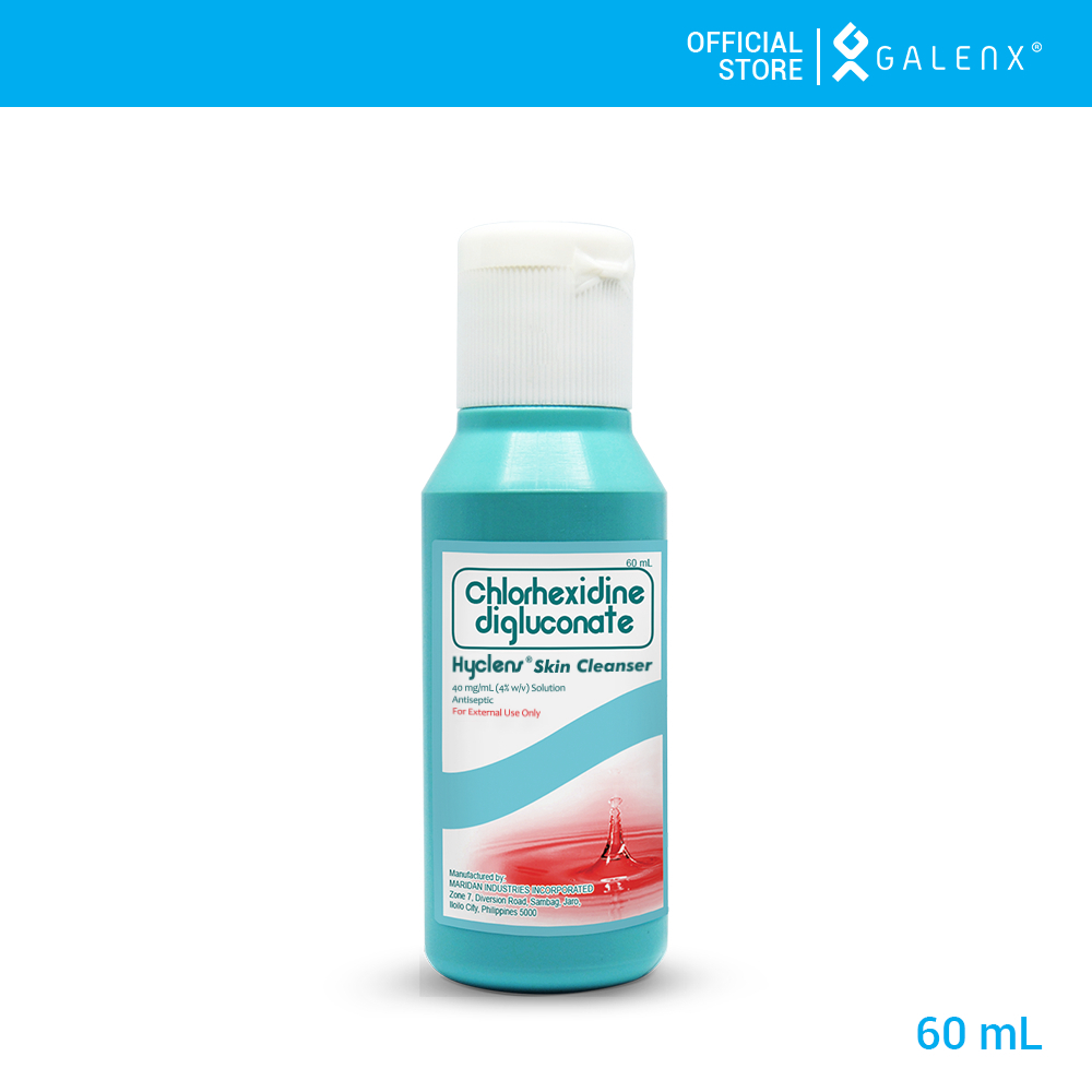 Hyclens Skin Cleanser 4% Chlorhexidine digluconate 60 mL and 1 Liter ...