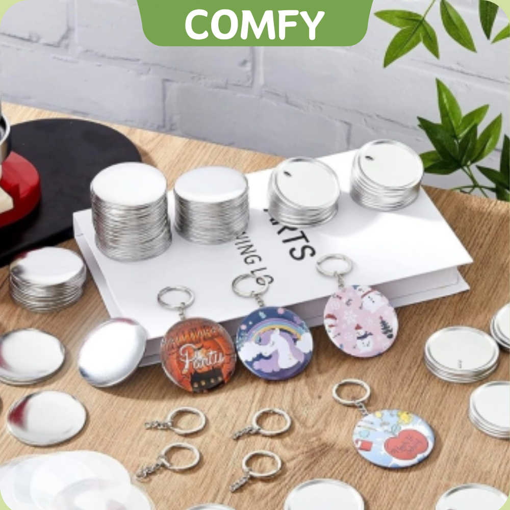 Button Badge Key Chain 58mm 100PAS Matte Metal Back Blank Raw Material ...