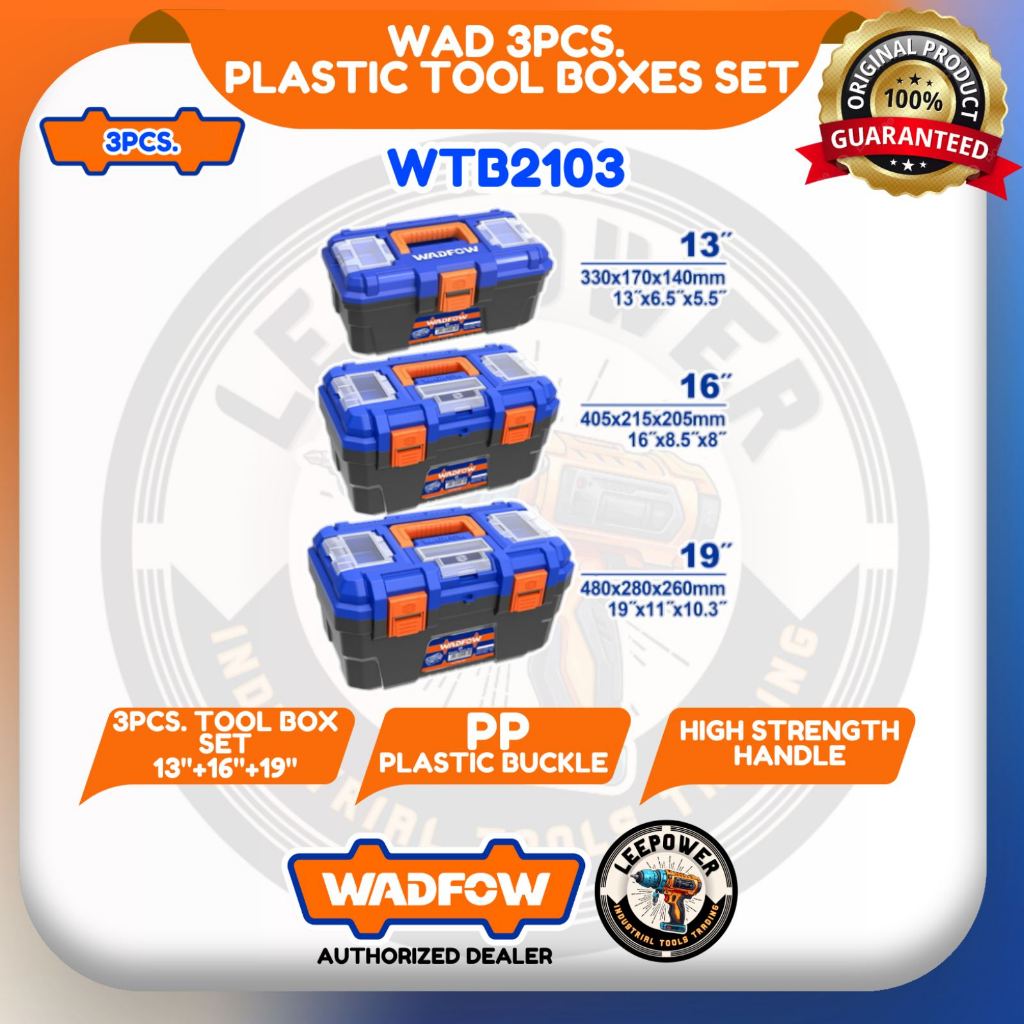 WADFOW 3 PCS PLASTIC TOOL BOXES SET | Shopee Philippines