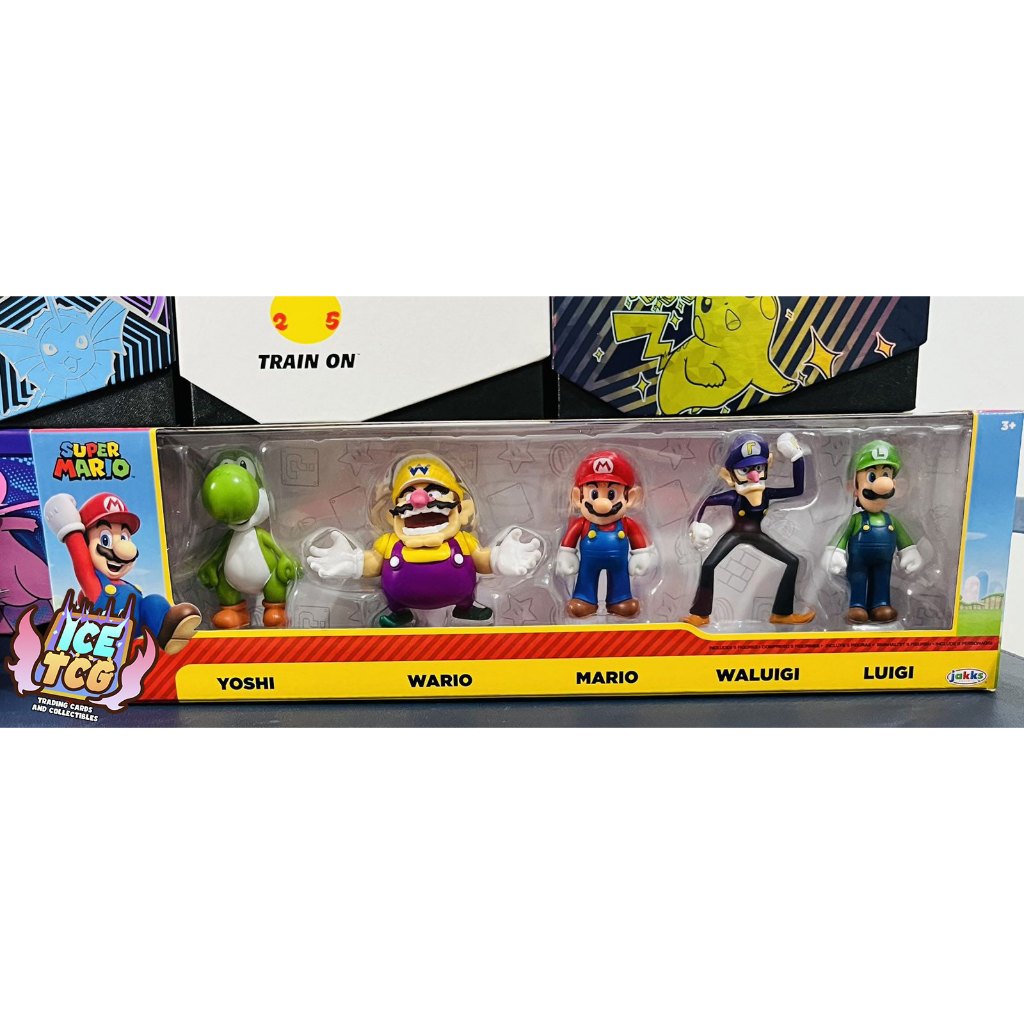 Jakks Mini Super Mario, Luigi, Wario, Yoshi, Waluigi Toys Figures 2.5 ...